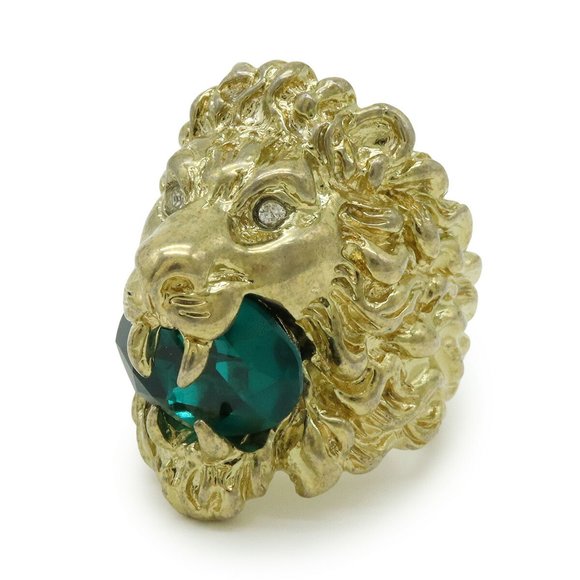 Gucci | Jewelry | Gucci Lion Head Ring Alessandro Michele Gp Stone Gold ...